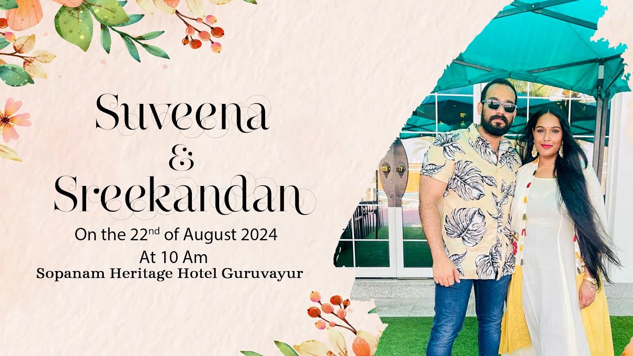 Suveena / Sreekandan wedding live - YouTube