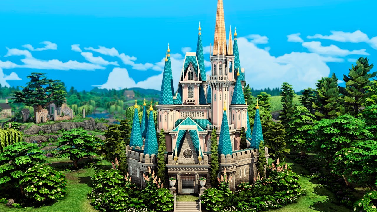 CASTELO DA DISNEY/CINDERELA (NO CC) - The Sims 4 Speed Build - YouTube