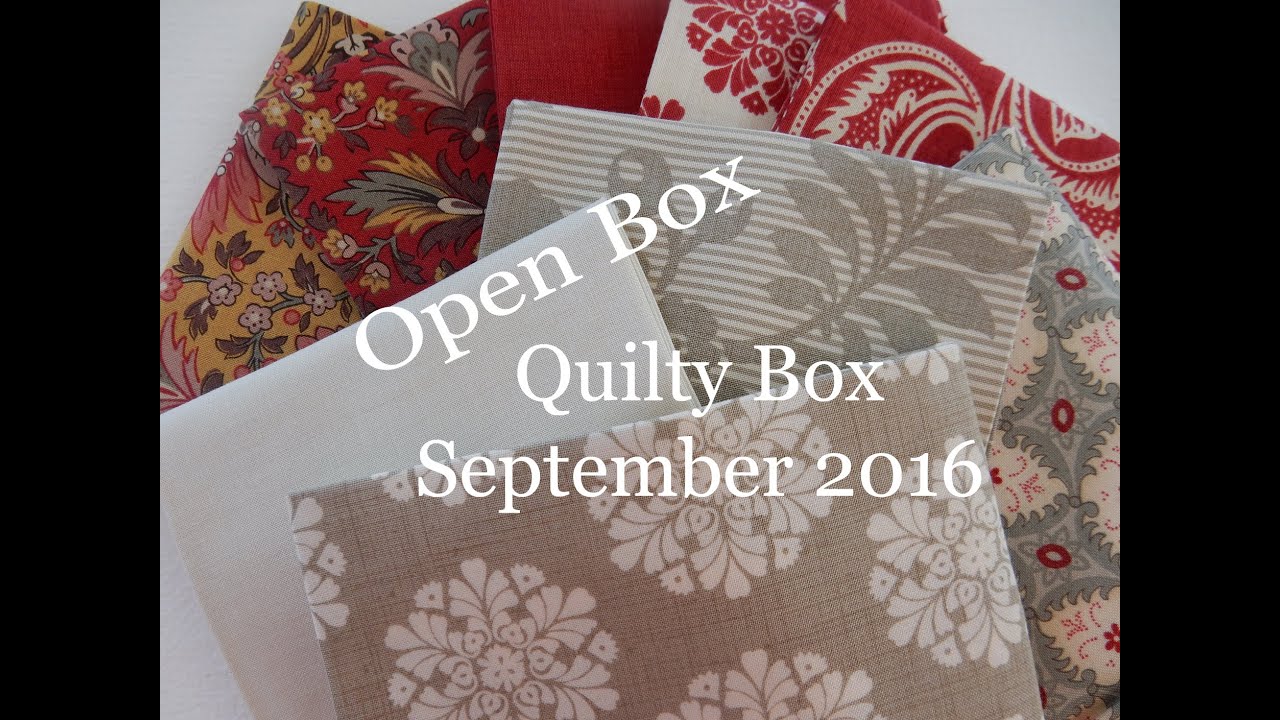 Quilty Box September 2016 - YouTube