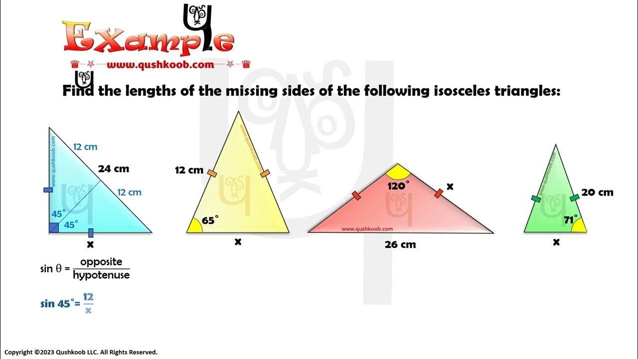 How to Find the Legs and Base of Isosceles Triangles Using Trigonometry, Pythagorean Theorem ...