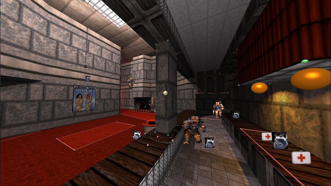 First Duke Nukem 3D Map Ported to Build 2 - YouTube