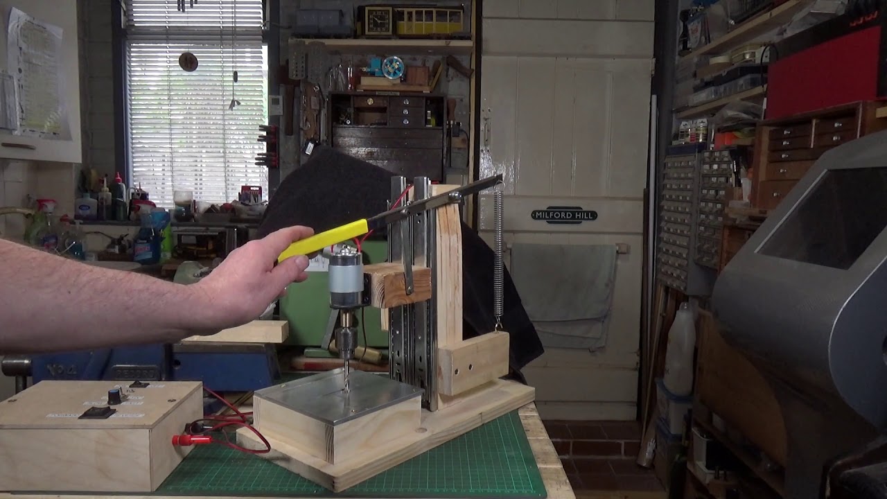 775 DC Motor Based Scratch Built Mini Drill Press - YouTube
