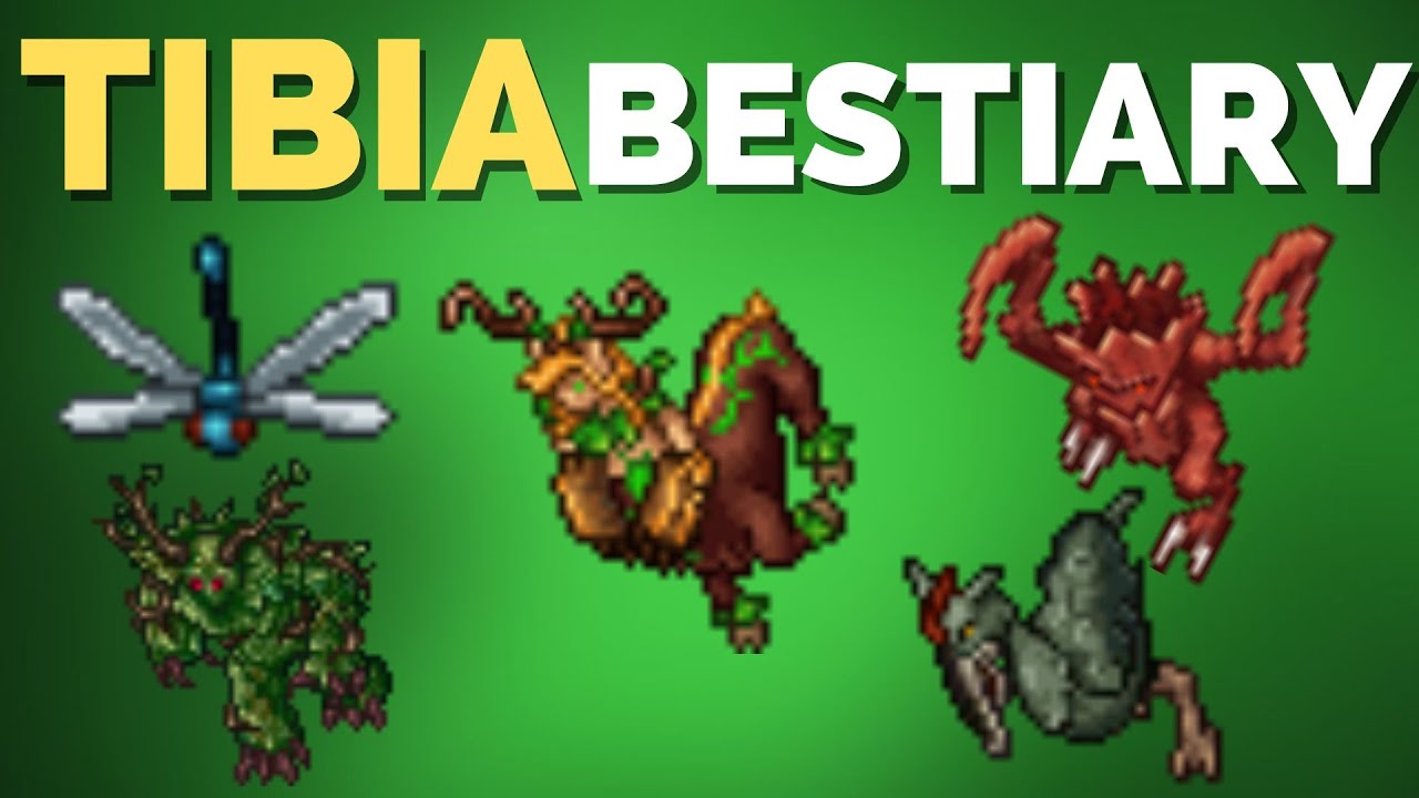 TIBIA BESTIARY Emerald Damselfly, Forest Fury, Haunted Treeling, Leaf ...