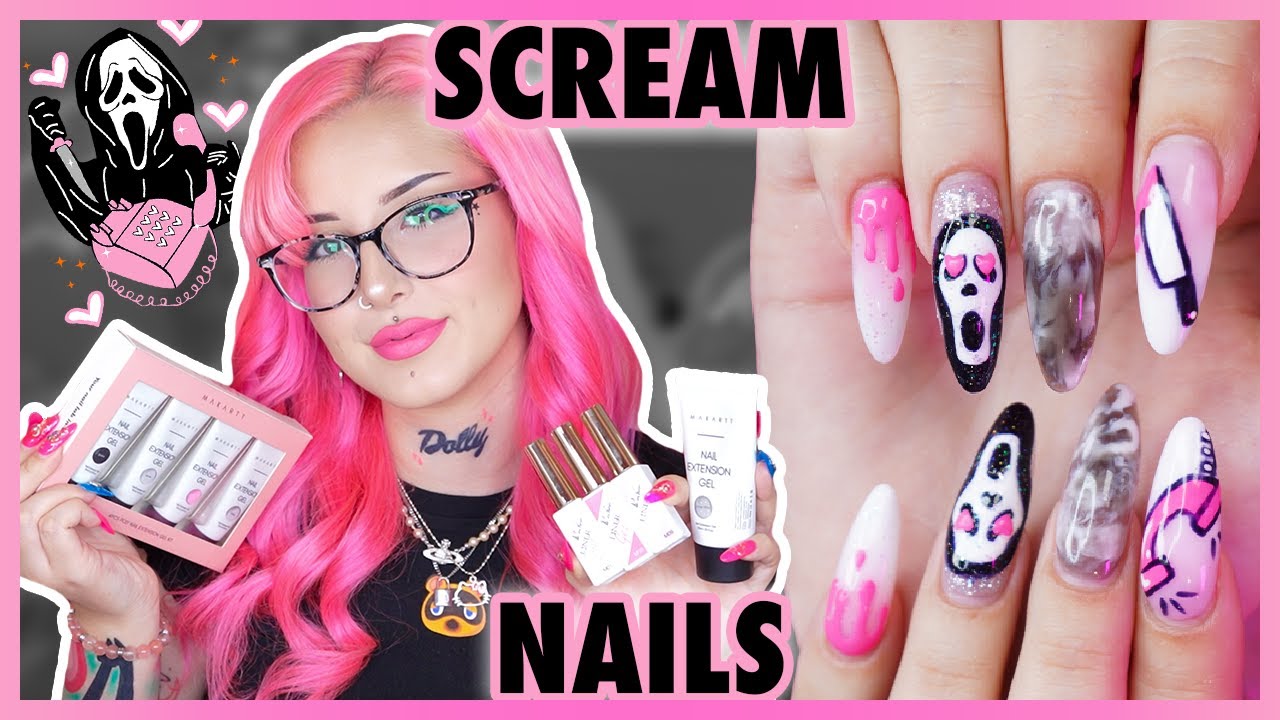 HAUL ONGLE AMAZON + MANUCURE SCREAM GHOSTFACE 🔪🩸 Halloween Nail Art ...