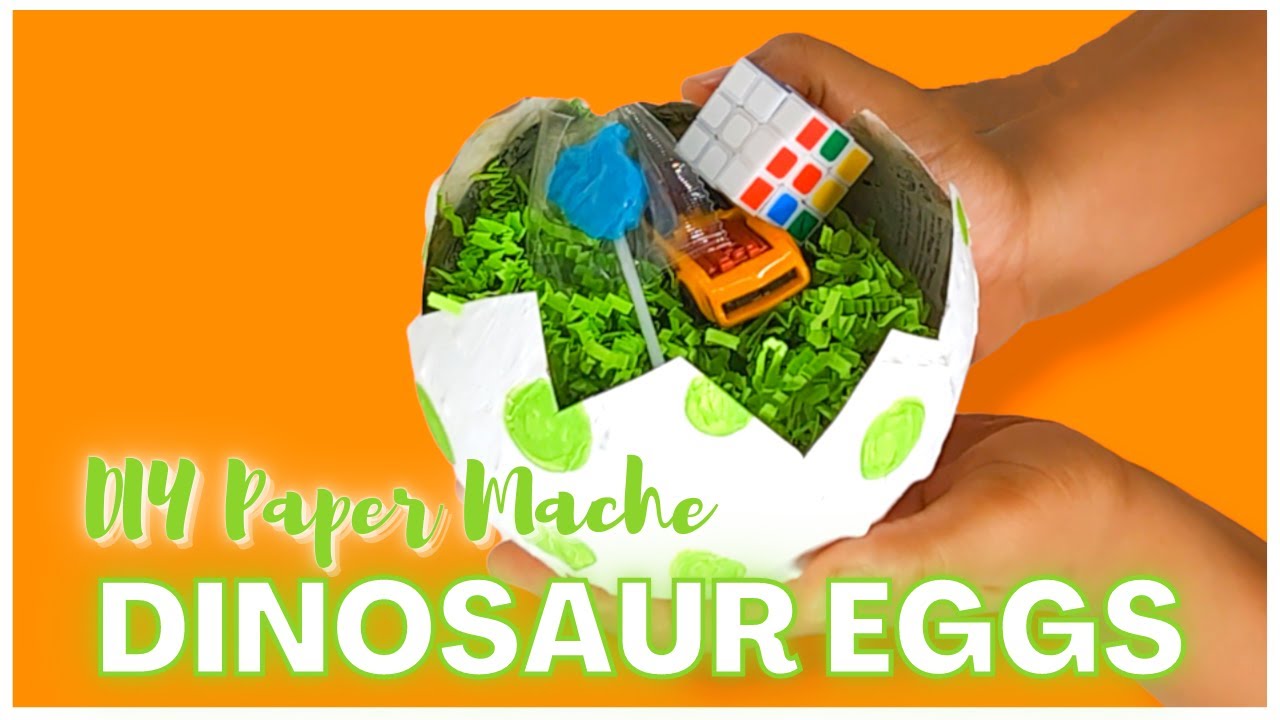 Make Your Own DIY Paper Mache Dinosaur Eggs YouTube make-your-own-diy-paper-mache-dinosaur-eggs-youtube