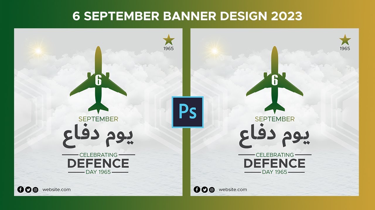 How to Create 6 SEPTEMBER DEFENCE DAY OF PAKISTAN Banner Design in ...