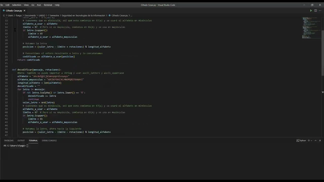 Cifrado Cesar en Python - YouTube