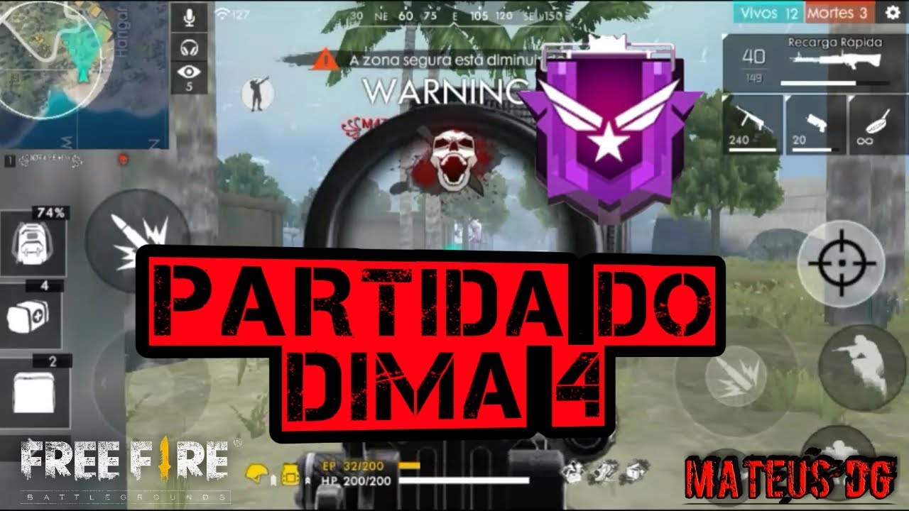 Partida do Dima 4 - Free Fire - YouTube