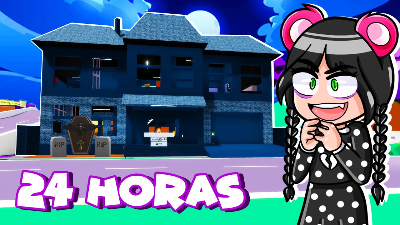 😈 24 HORAS SIENDO WEDNESDAY ADDAMS en BROOKHAVEN en ROBLOX !! - YouTube