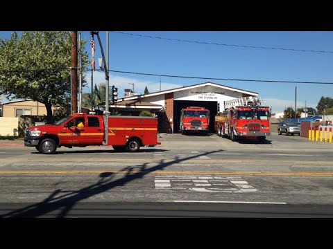 LACoFD squad and engine 116 responding - YouTube