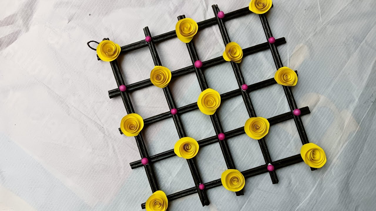 Paper Stick Wall Hanging Idea | Wall Decor Ideas l DIY Crafts | DIY ...