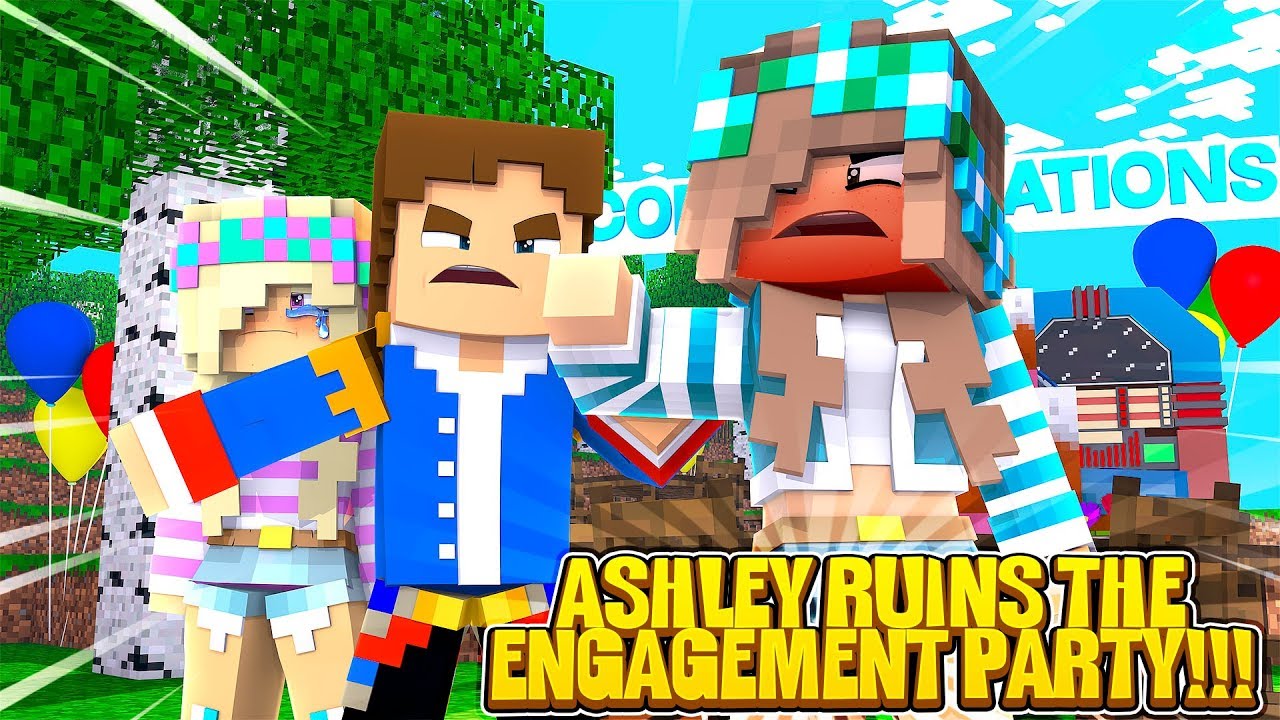 Minecraft ASHLEY RUINS DONNY'S & LEAH'S ENGAGEMENT PARTY!!! - YouTube