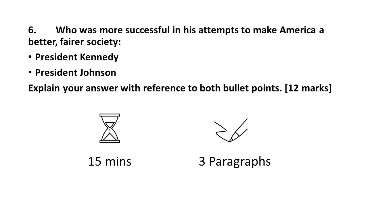 AQA GCSE History Exam Question - Q6 America 1920 - 1973 - YouTube