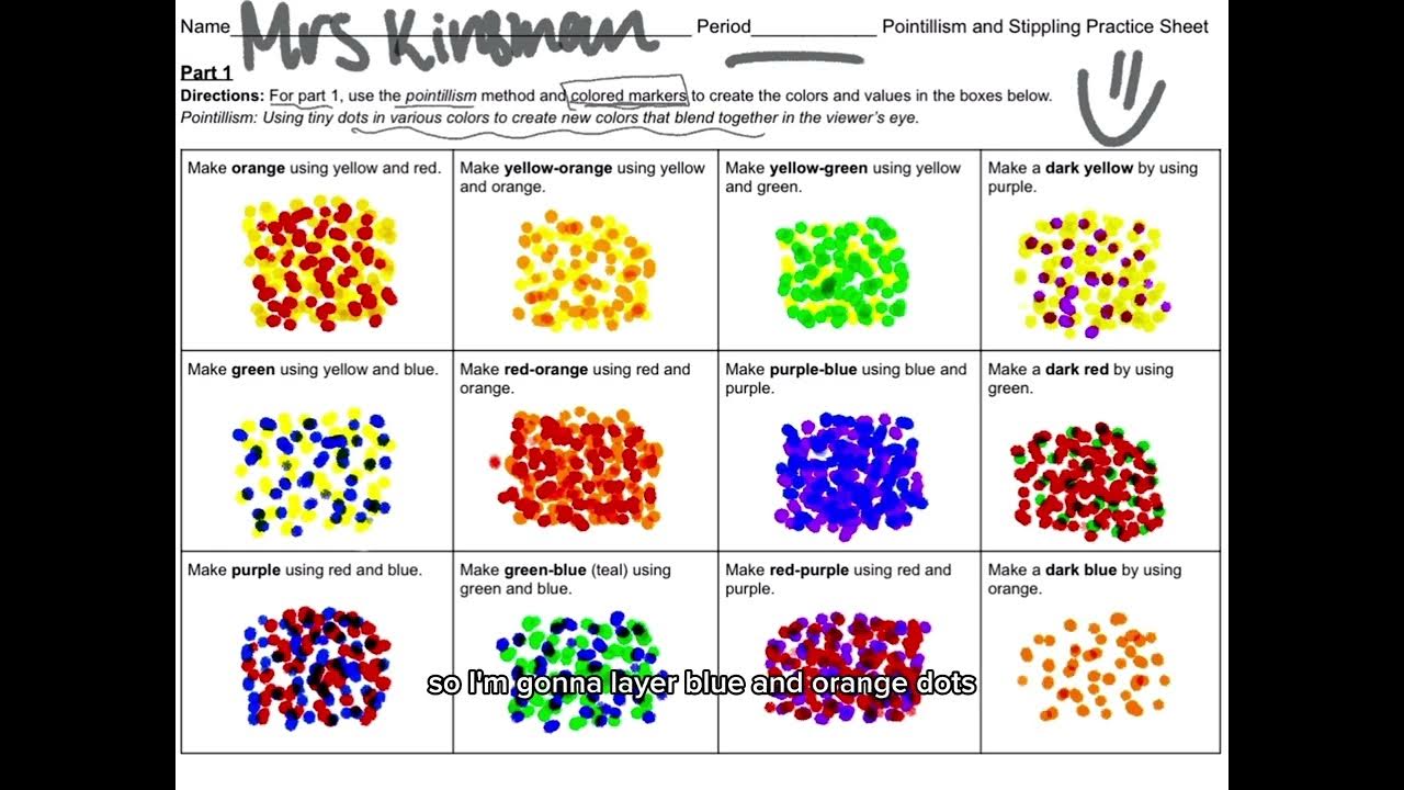 Pointillism and Stippling Practice - YouTube