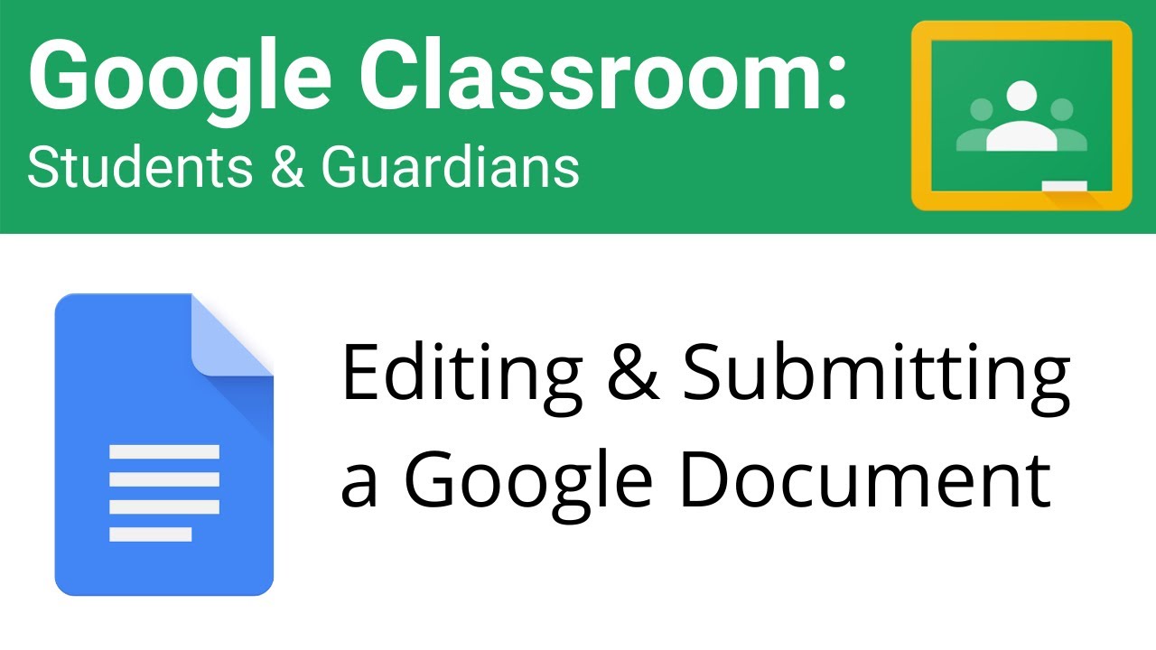 How to Edit & Turn in a Google Document - YouTube