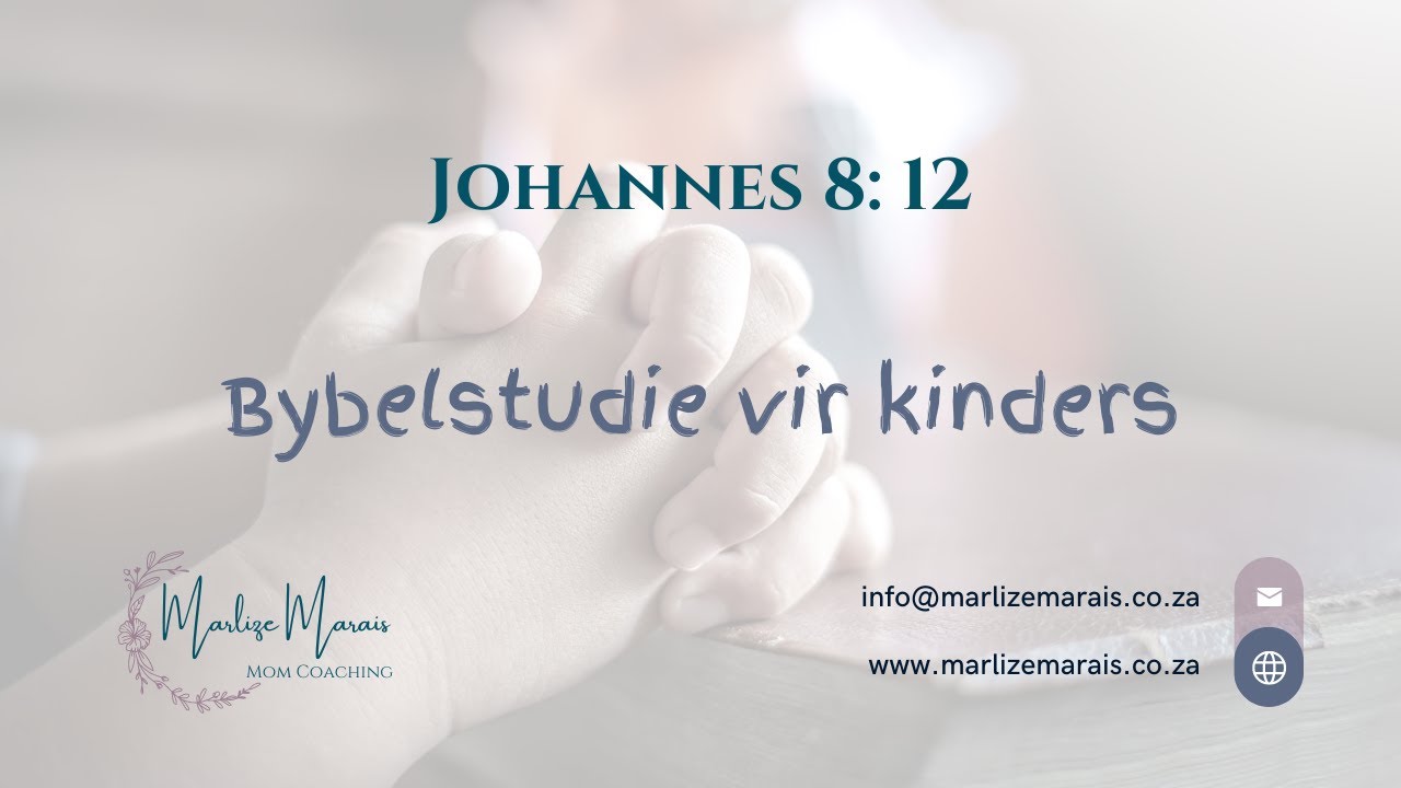 Johannes 8: 12 | Bybelstudie vir kinders - YouTube
