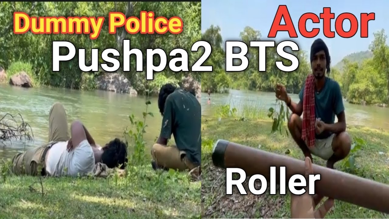 Pushpa 2 ka roller & dummy Police and all characters are bathing at ...