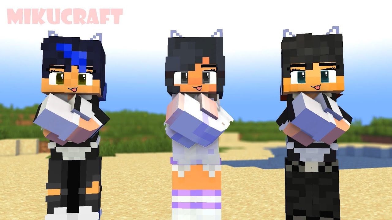 yay arigato first meet aphmau wedding and maid aaron and ein ...