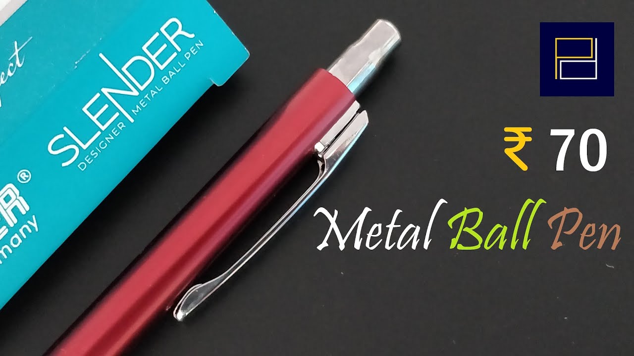 Hauser Slender Designer Metal Ball Pen an INR 70 Pen - 694 - YouTube