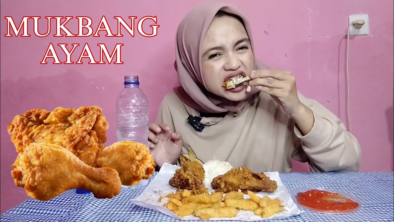 MUKBANG! AYAM CRISPY DAN KENTANG GORENG BY RINA - YouTube