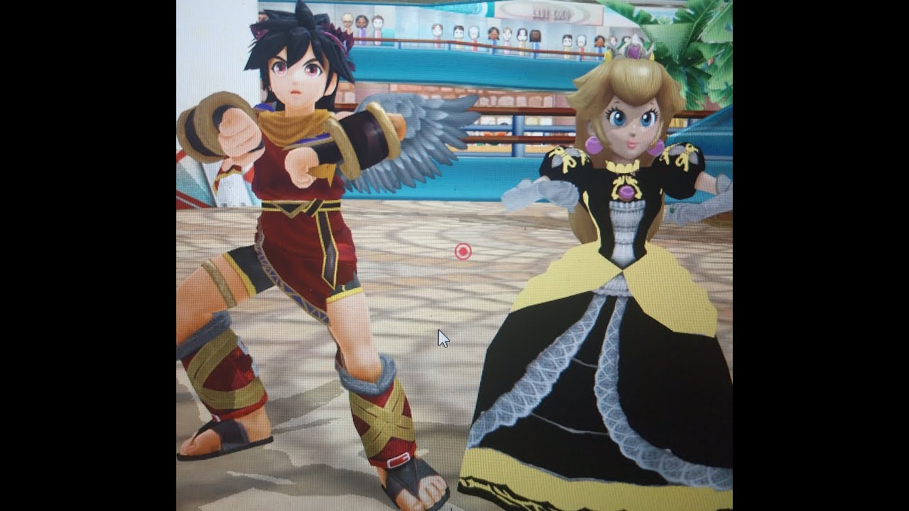 mmd super smash bros peach et dark pit - YouTube