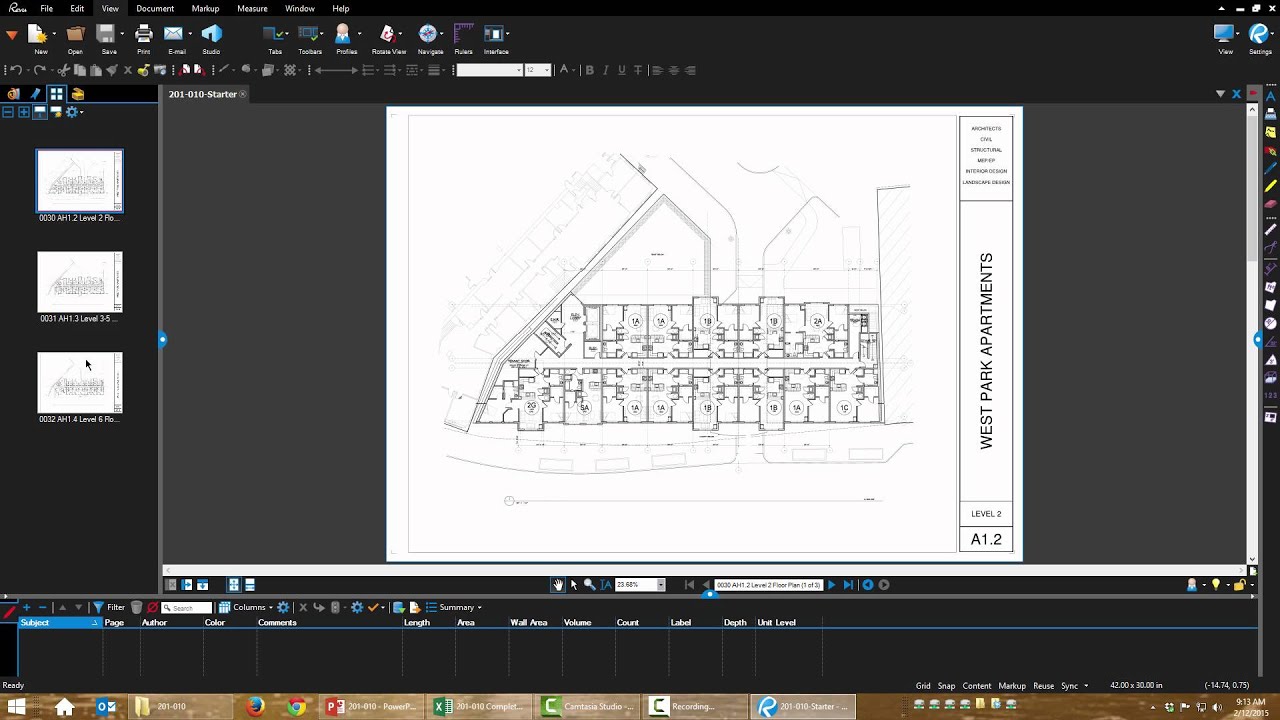 Estimating Using Bluebeam & Excel [201-010-1, 2/5] - YouTube
