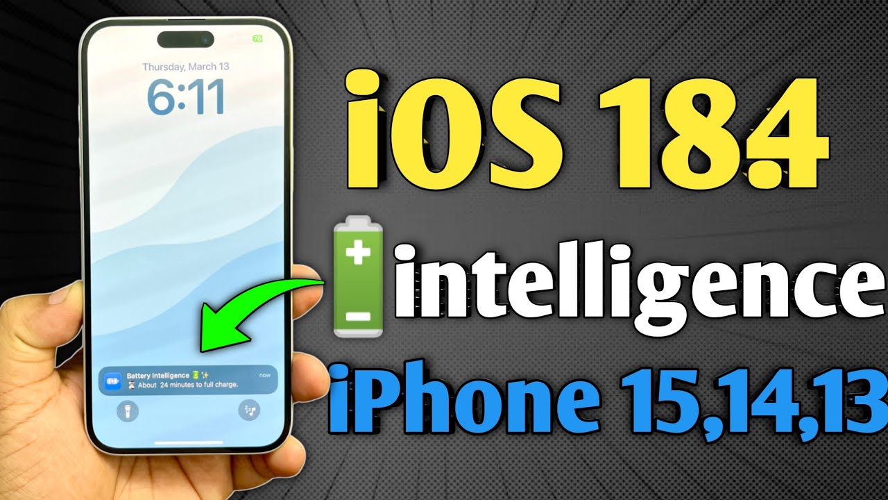 iOS 18.4 - Enable Battery Intelligence Feature in iPhone - YouTube