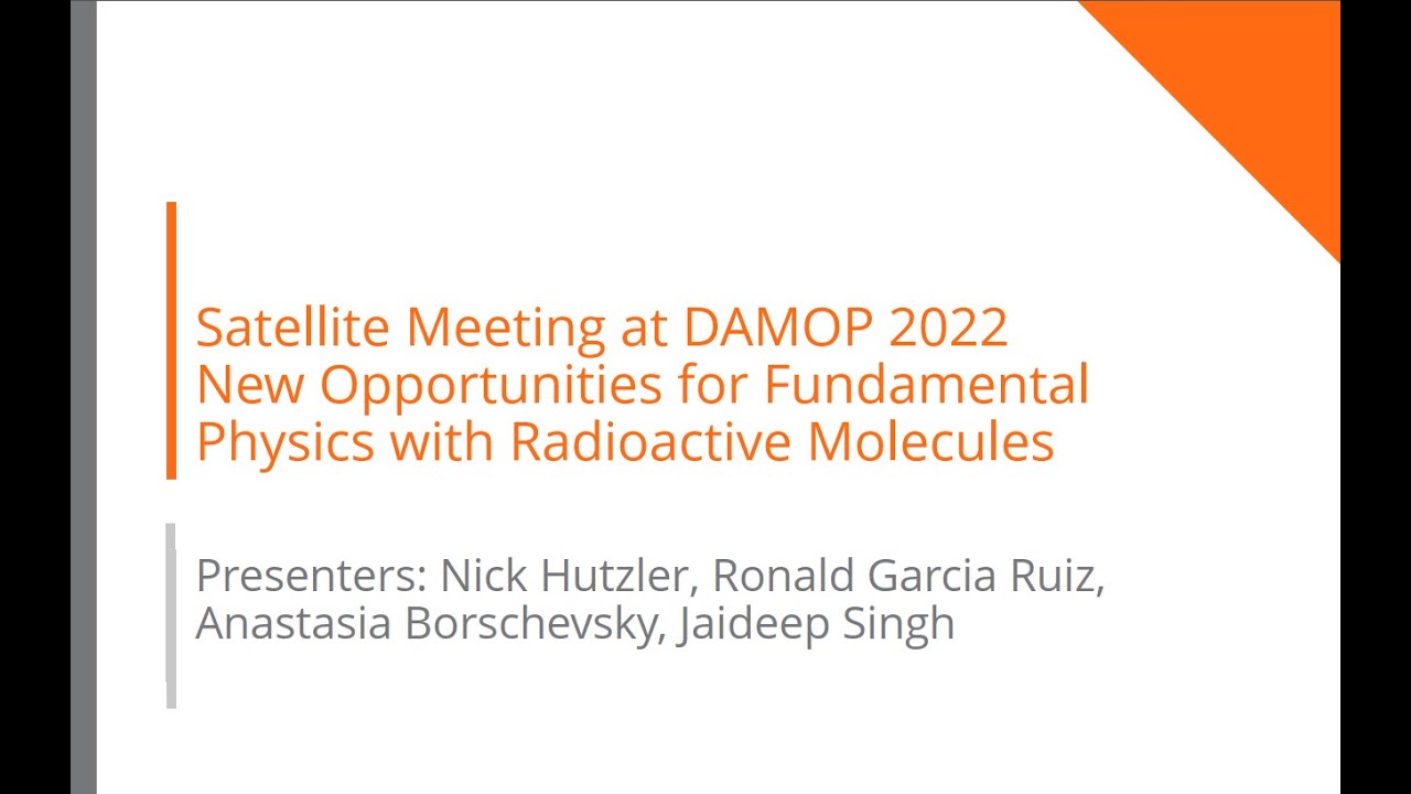DAMOP SLAM 2022: New Opportunities for Fundamental Physics with ...