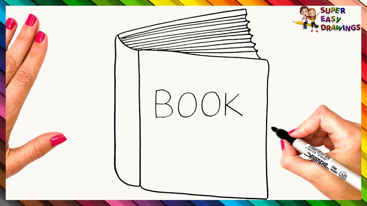 How To Draw A Book Step By Step 📗 Book Drawing Easy - YouTube