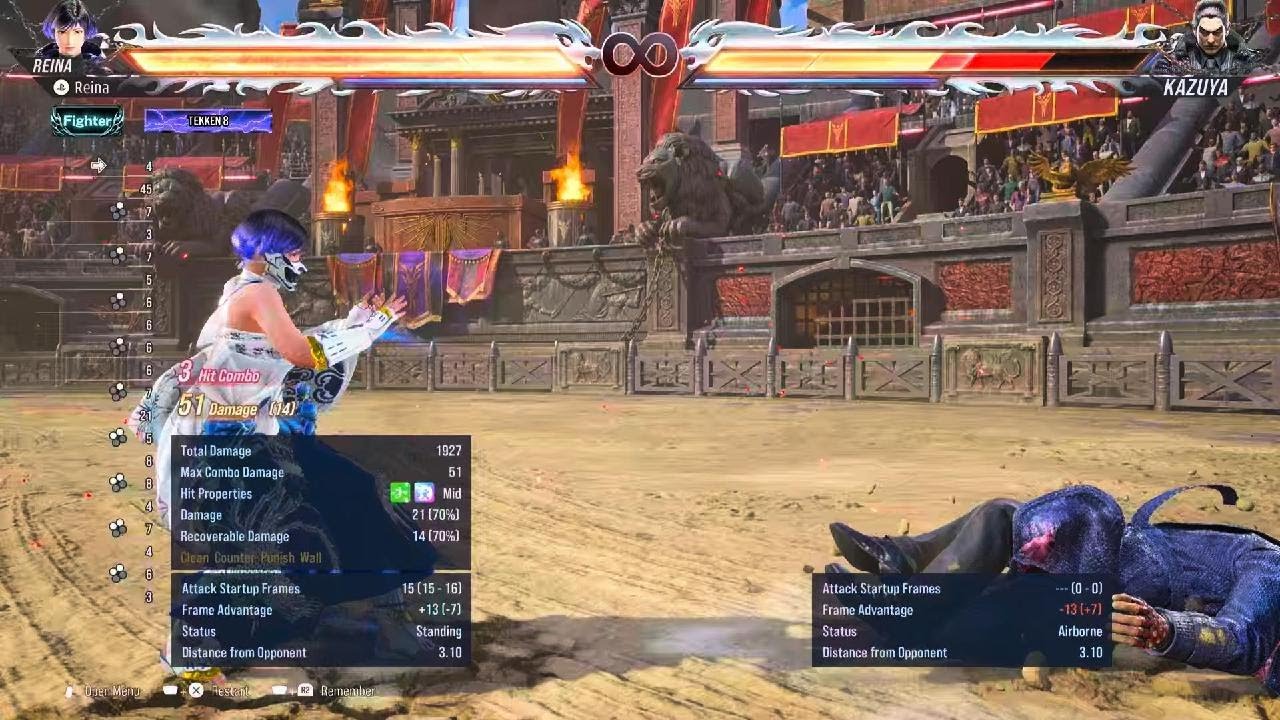 Hell sweep Frame trap Reina TEKKEN 8 - YouTube