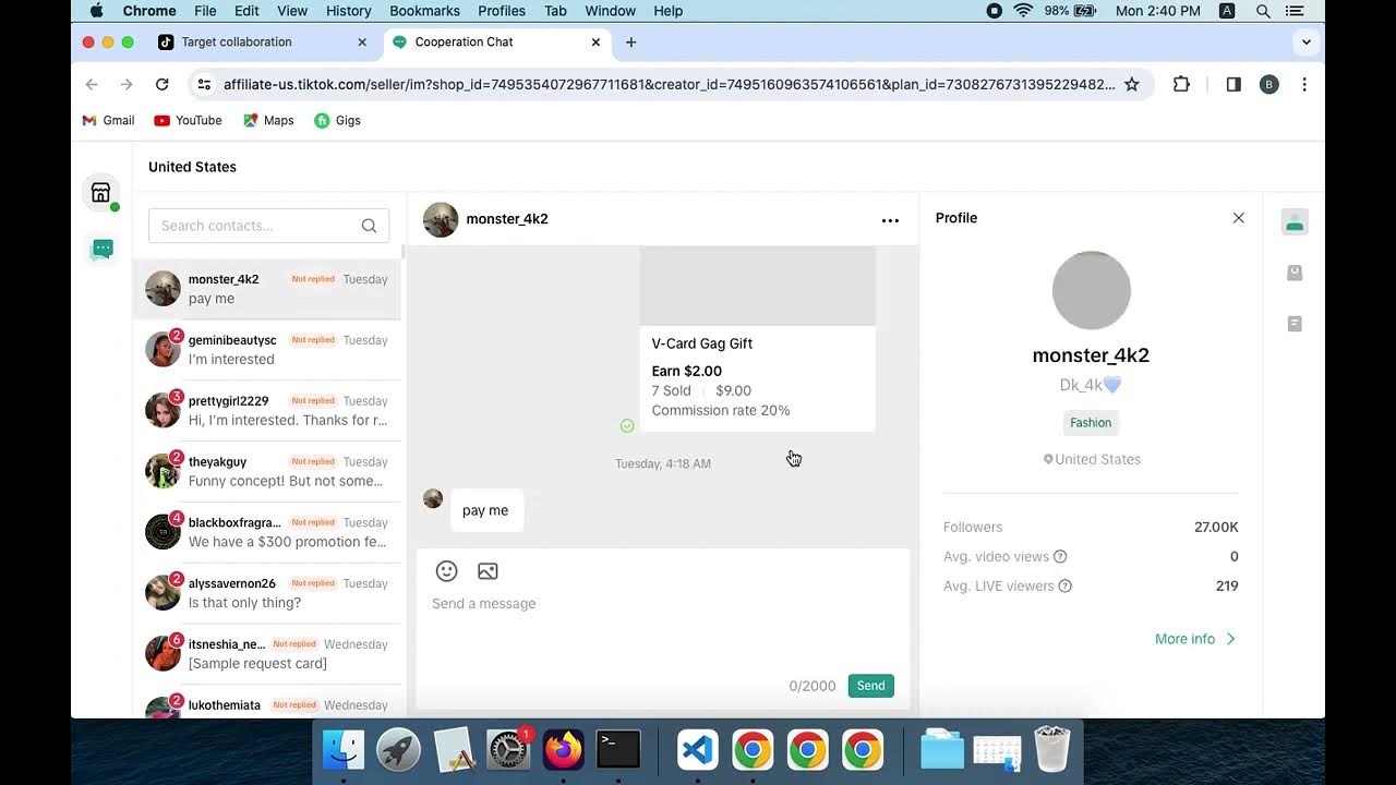 Tiktok Affiliate Botbulk Messages Botselenium Pythonweb Automation Youtube