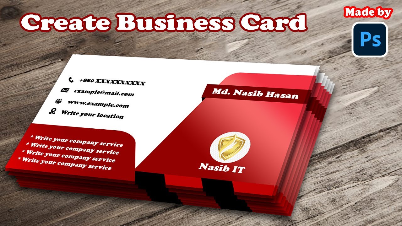 Wonderful business card made by photoshop // Business Card Design - YouTube
