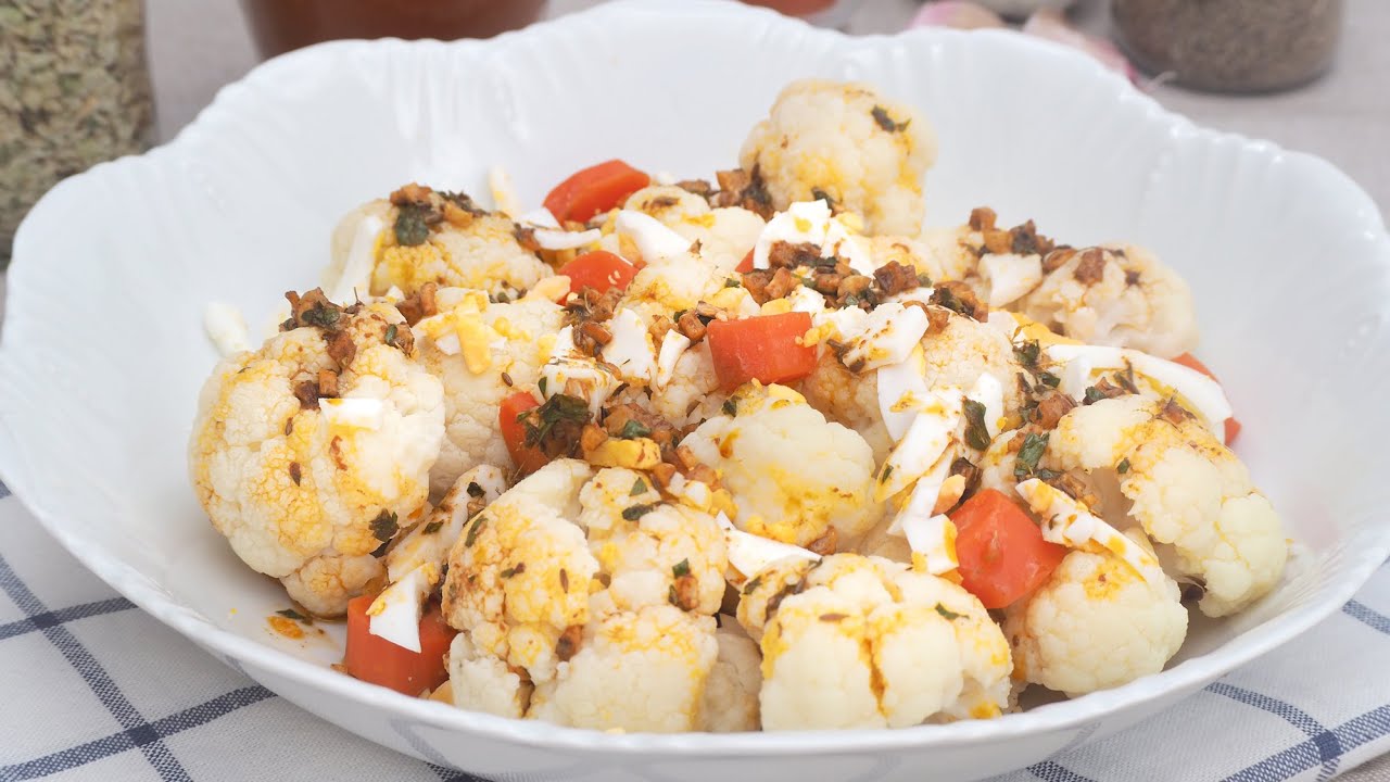 Coliflor AliÑada ¡guarnición O Primer Plato Muy Fácil Youtube