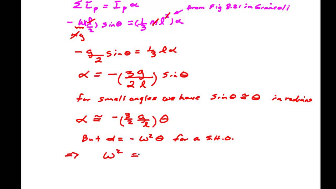 Bar Pendulum Example - YouTube