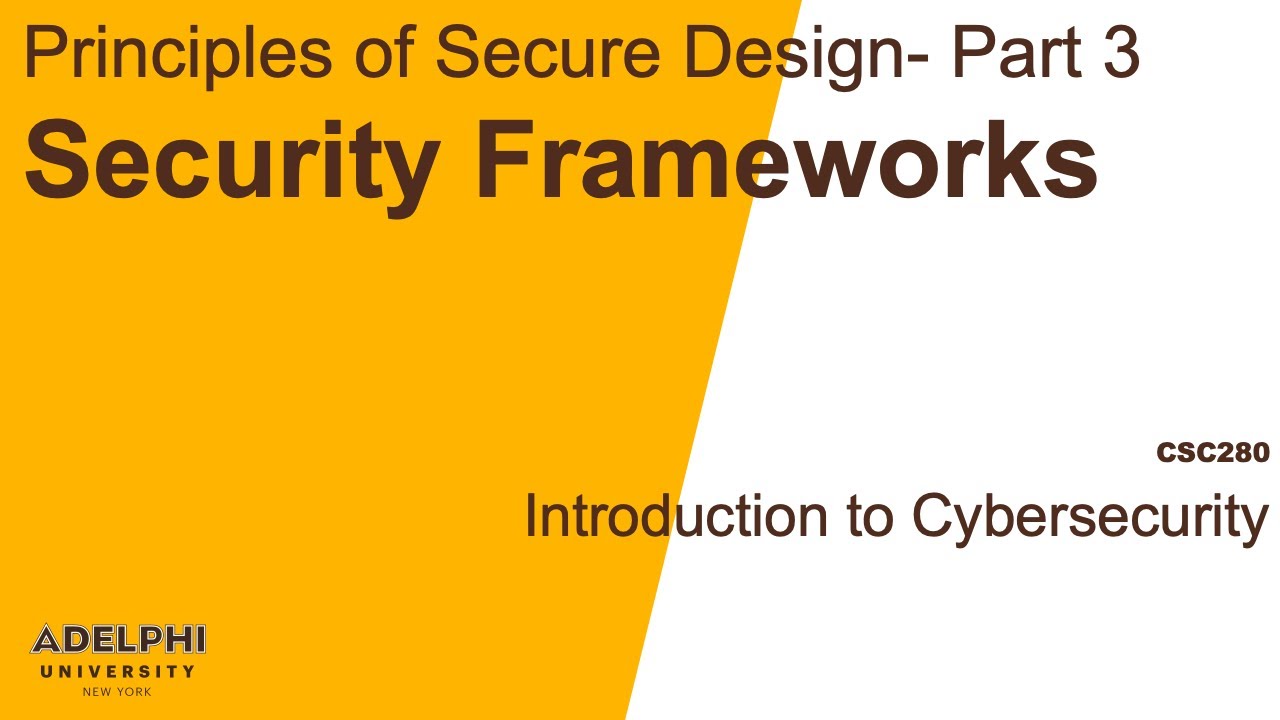 Secure Design - Security Frameworks - YouTube