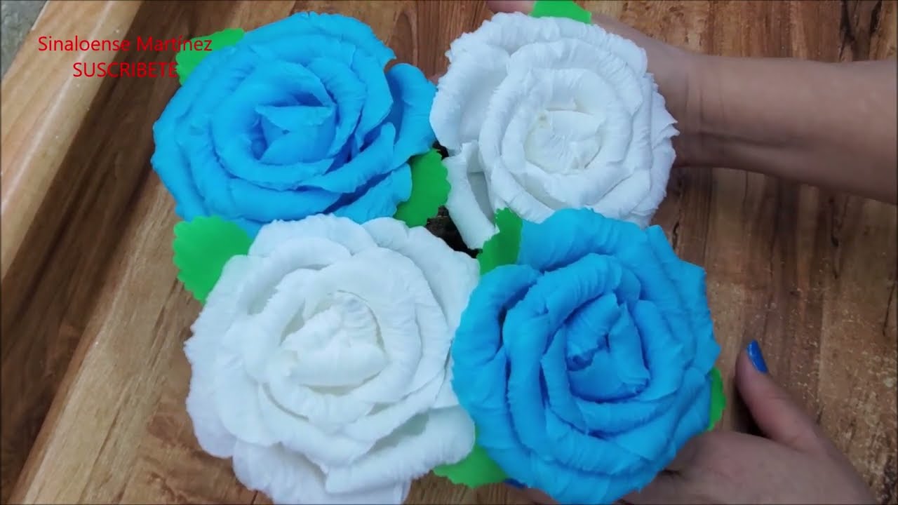 ASI HAGO ESTAS ROSAS DE PAPEL CREPÉ FACIL Y QUEDAN MUY HERMOSAS. A MI ...