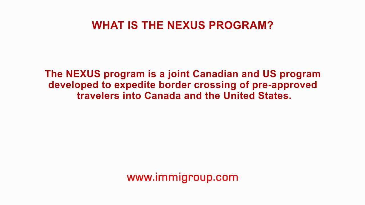What is the NEXUS program? - YouTube