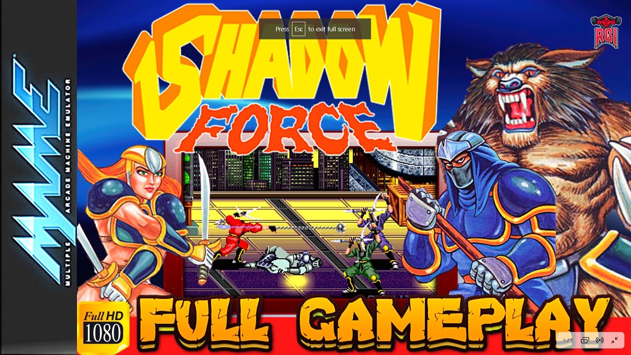 Shadow Force (Arcade) Full Gameplay in 1080p / 60fps #RETRO GAMING ...