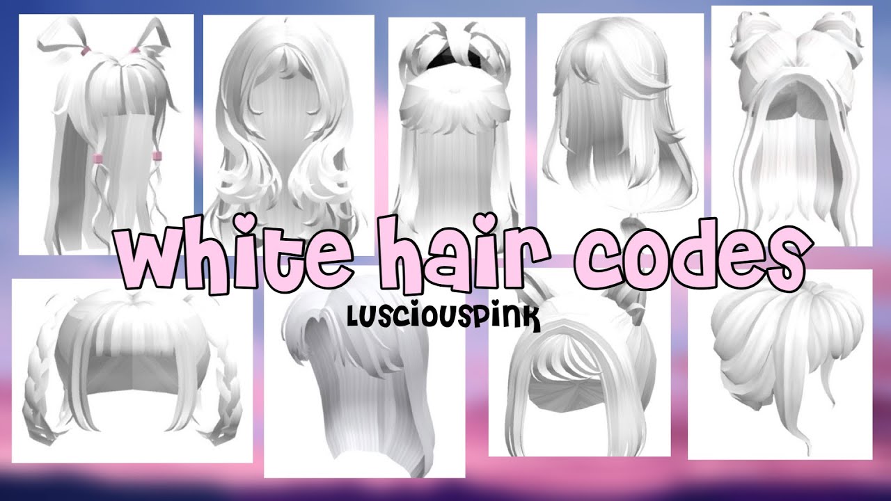 Aesthetic White Hair Codes for Roblox/Bloxburg - YouTube