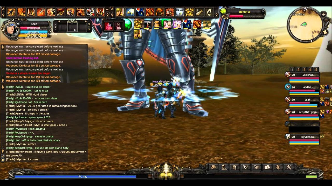 Shaiya Heroes Guild New Forçe Kill Boss Dentatus in Kanos - YouTube
