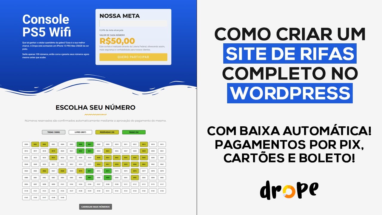 Como criar um Sistema de Rifas completo no WordPress - TUTORIAL ...