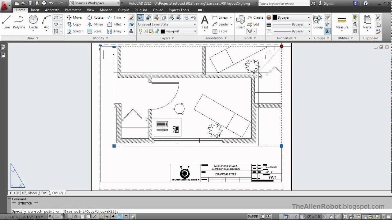 AutoCAD 2012 Introduction Training-1508 Organizing layouts - YouTube