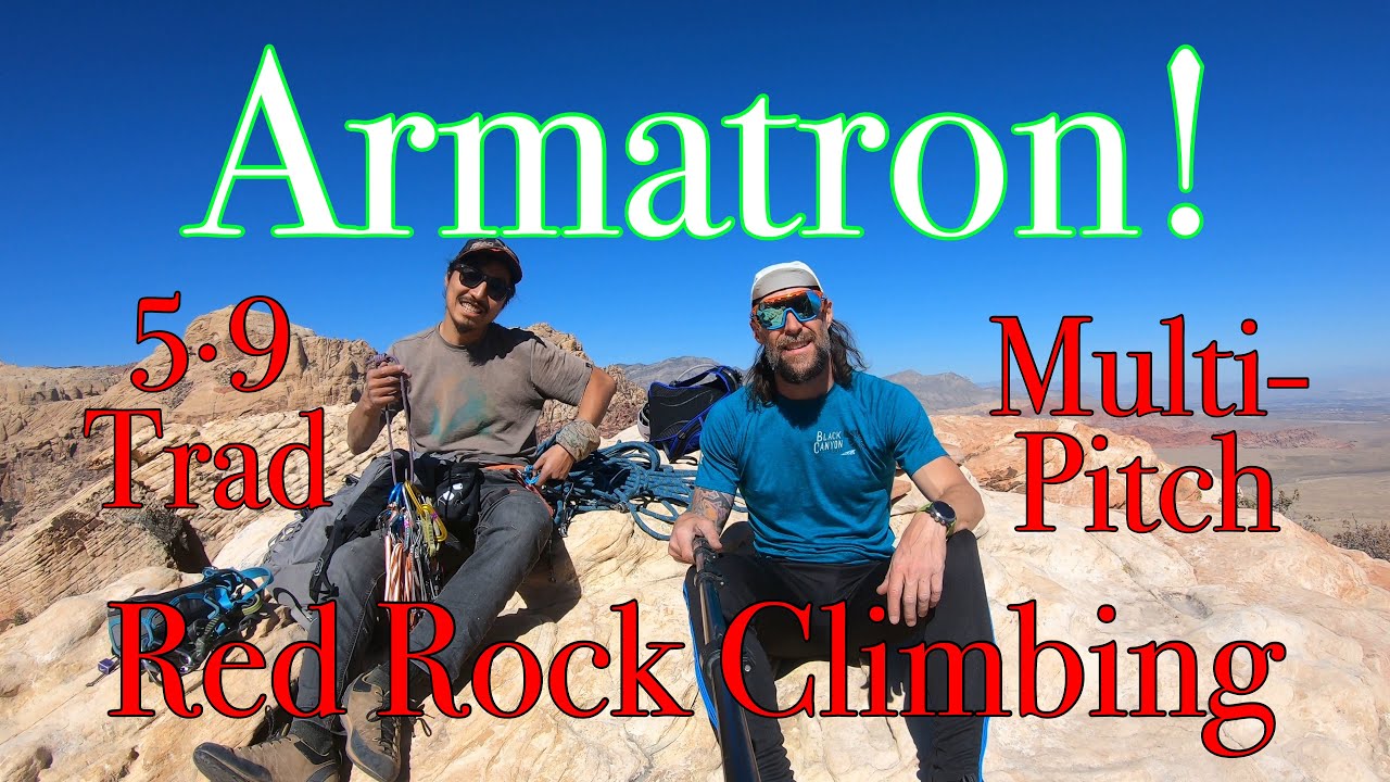 Rock Climbing in Red Rock Canyon - Armatron 5.9 trad - YouTube