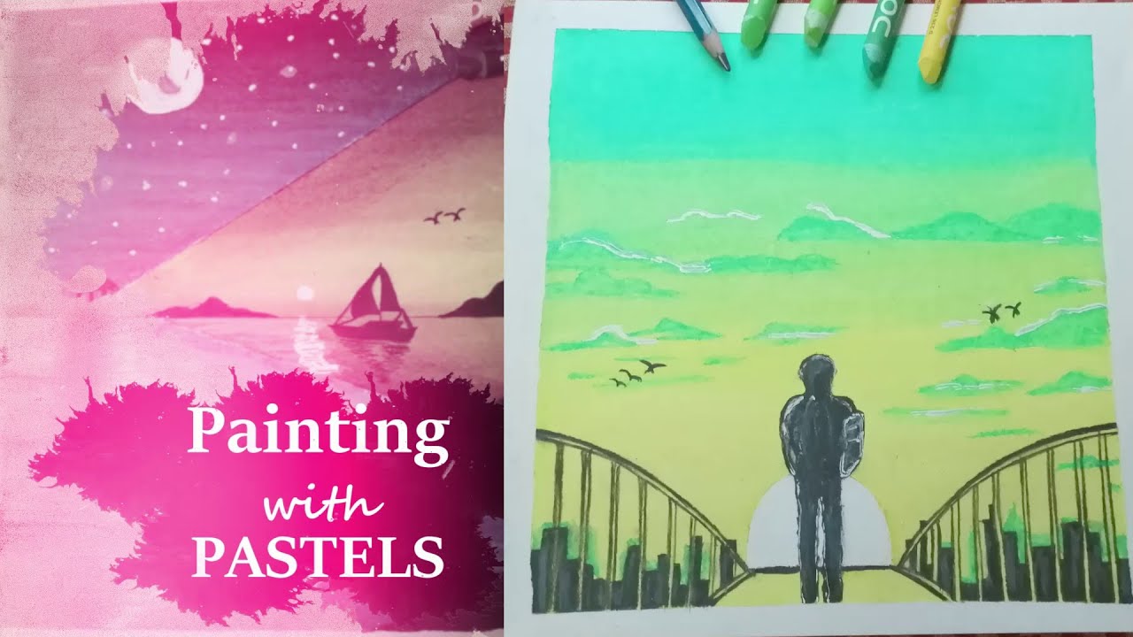Painting with Pastels | Traveller on a Bridge | Easy Art Video # ...