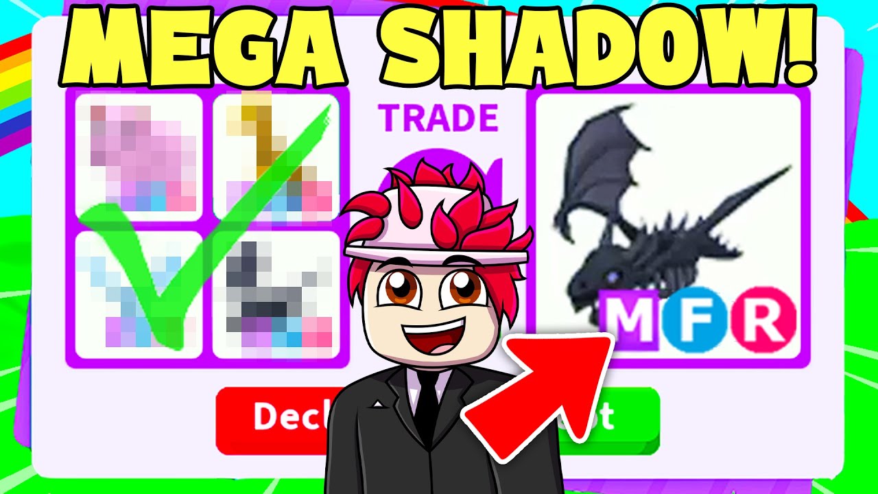 Trading for a MEGA SHADOW DRAGON! (Adopt me) - YouTube