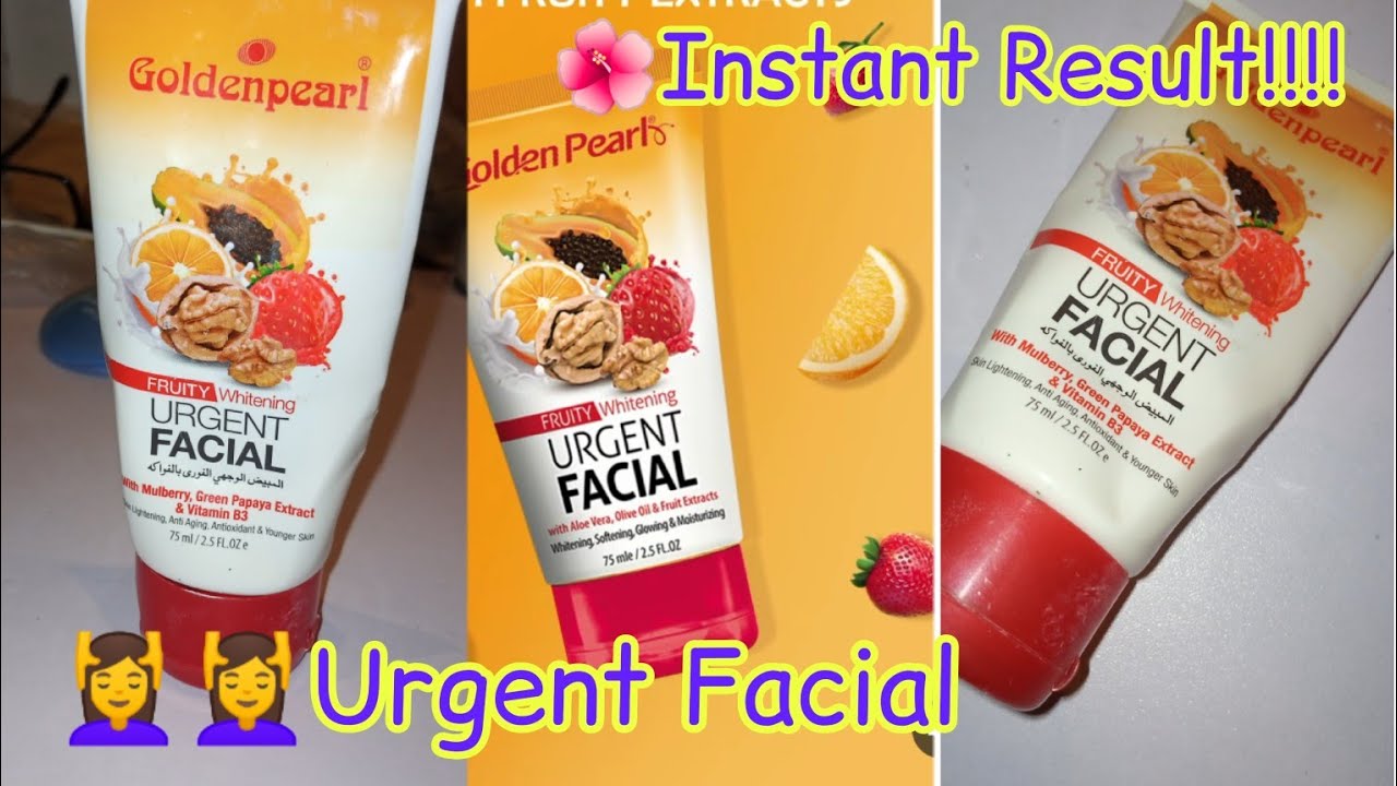 Golden pearl Urgent Facial/ whitening Facial /Fruity facial||Skin ...