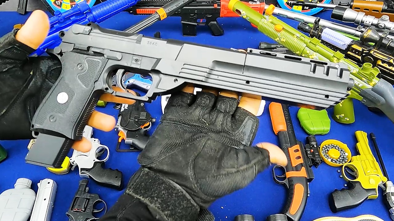 Full Toy Gun Collection Showcase! AWM Sniper, Suppressed Pistols ...
