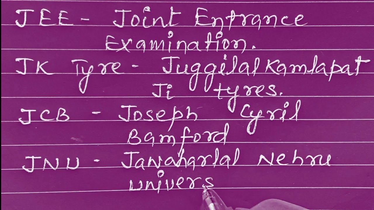 Full form with letter J||abbreviations||abbreviations with letter J ...