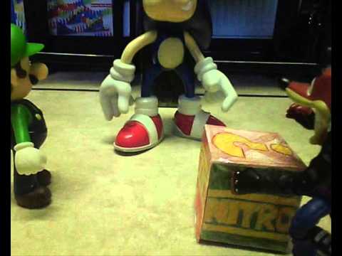 Sonic vs Luigi vs Crash Bandicoot (Stop Motion)