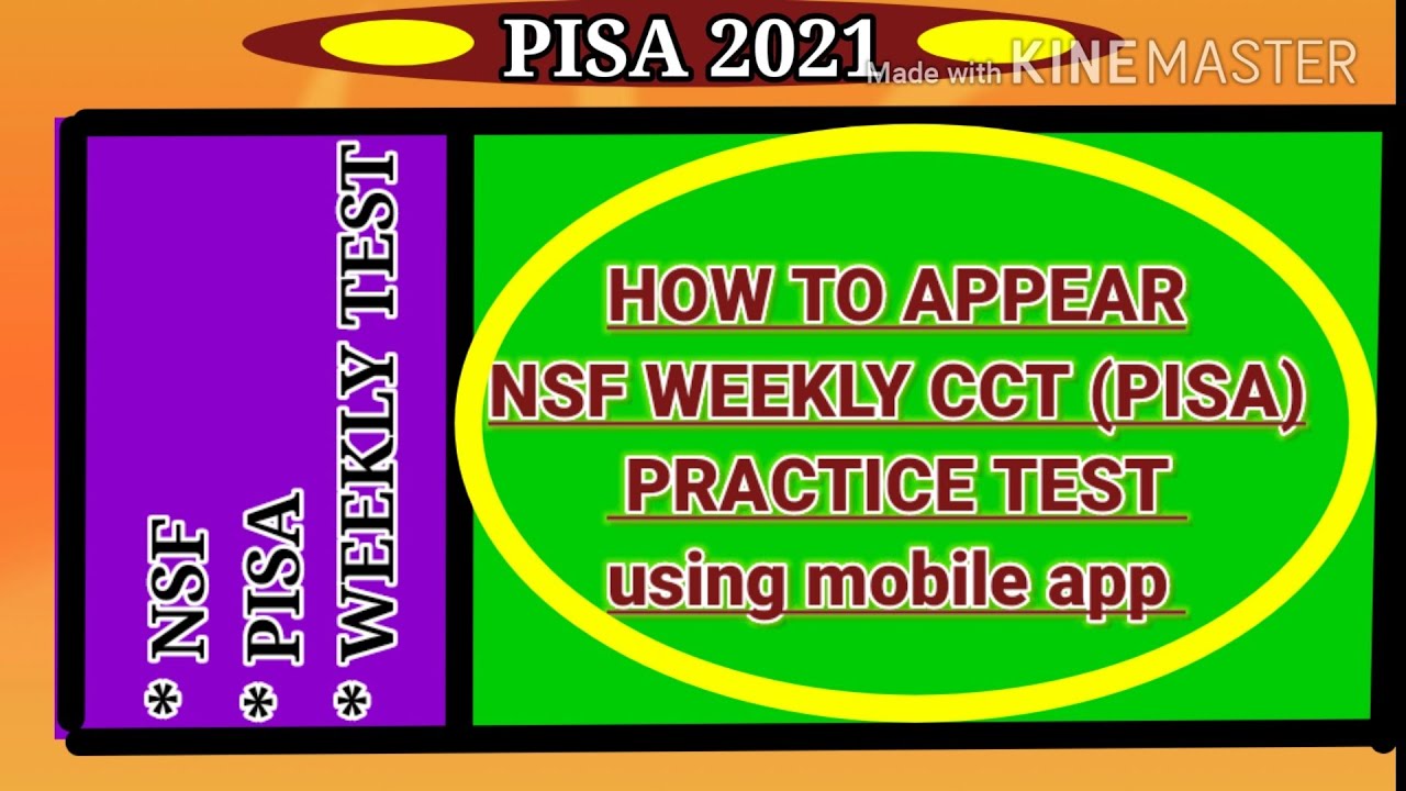 #HOW_TO_APPEAR_NSF_WEEKLY_CCT_PISA_PRACTICE_TEST_using_mobile_app #for ...